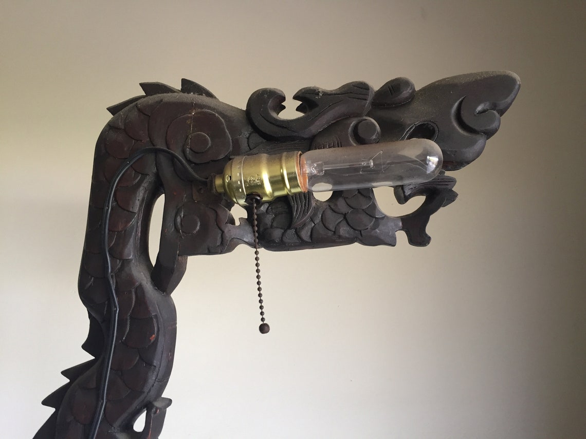 Asian chinese Dragon Floor Lamp - Etsy