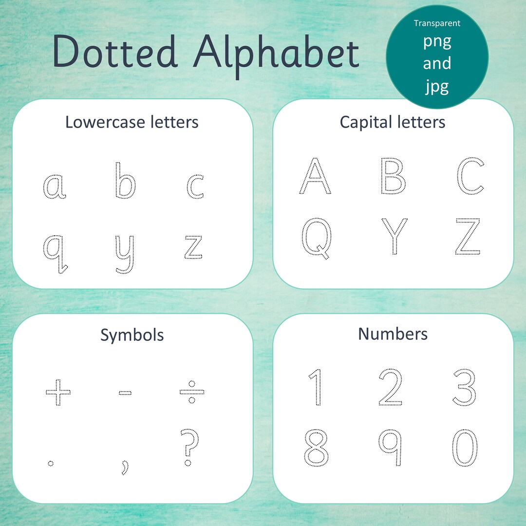 Dotted Alphabet for Tracing - Etsy