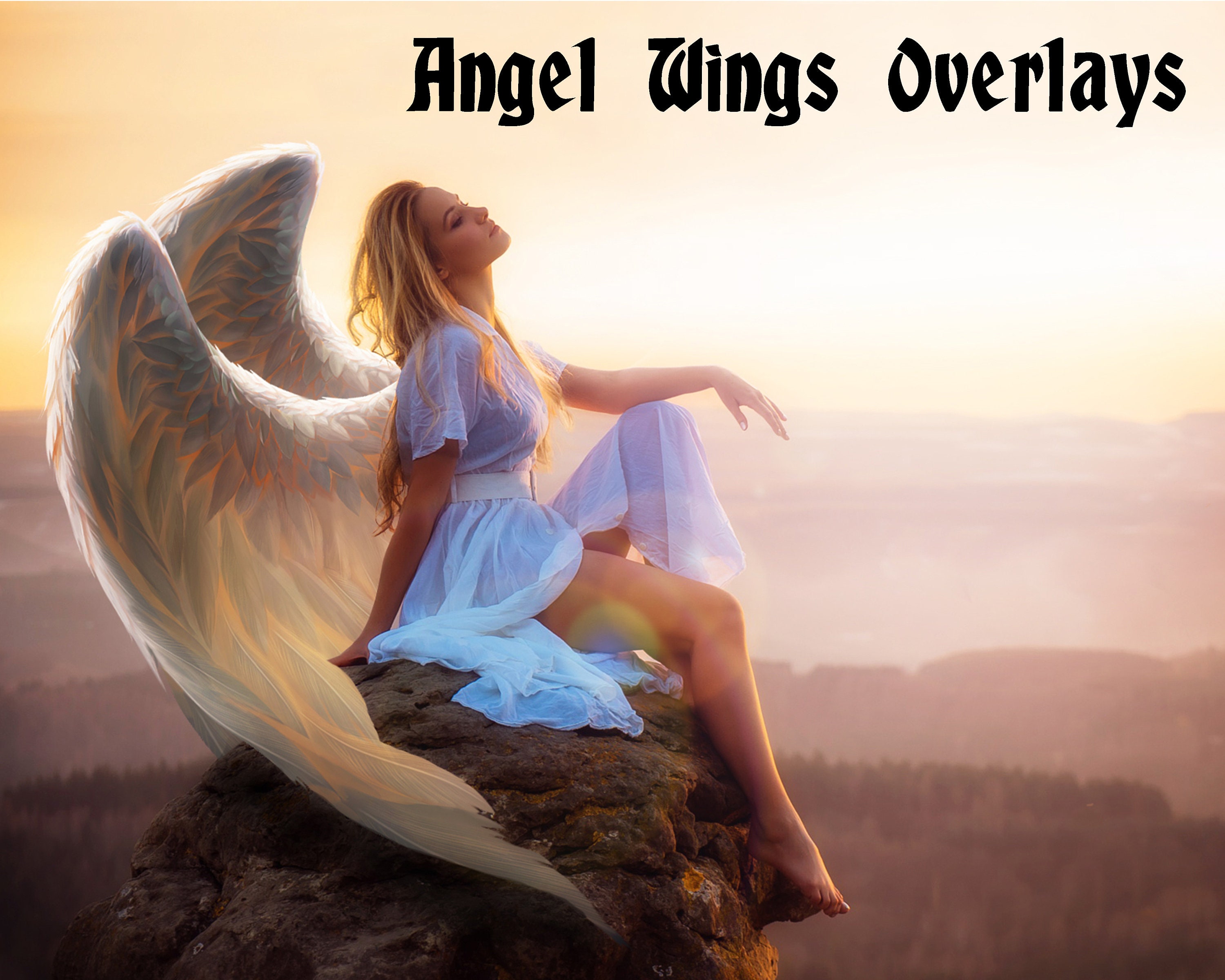 20 Angel Wings Overlays Photoshop Overlays Angel Wings Clip | Etsy
