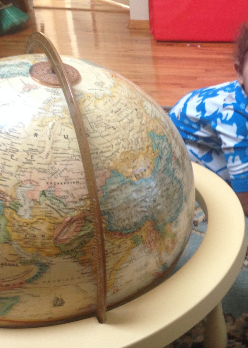 REPLOGLE 12 Inch WORLD Classic Relief Floor GLOBE - Etsy