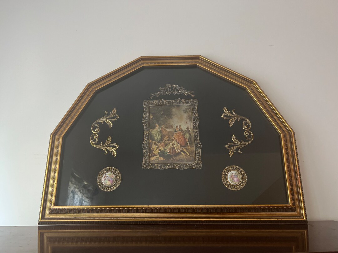 Rare Geometric Intaglio Border Framed Art - Etsy