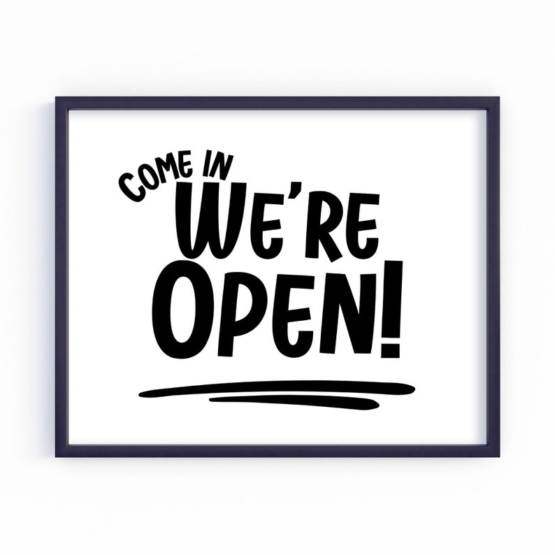 Shop Sign Printable, Open Sign, 8 X 10 Inch. JPG, PNG and PDF. Instant ...