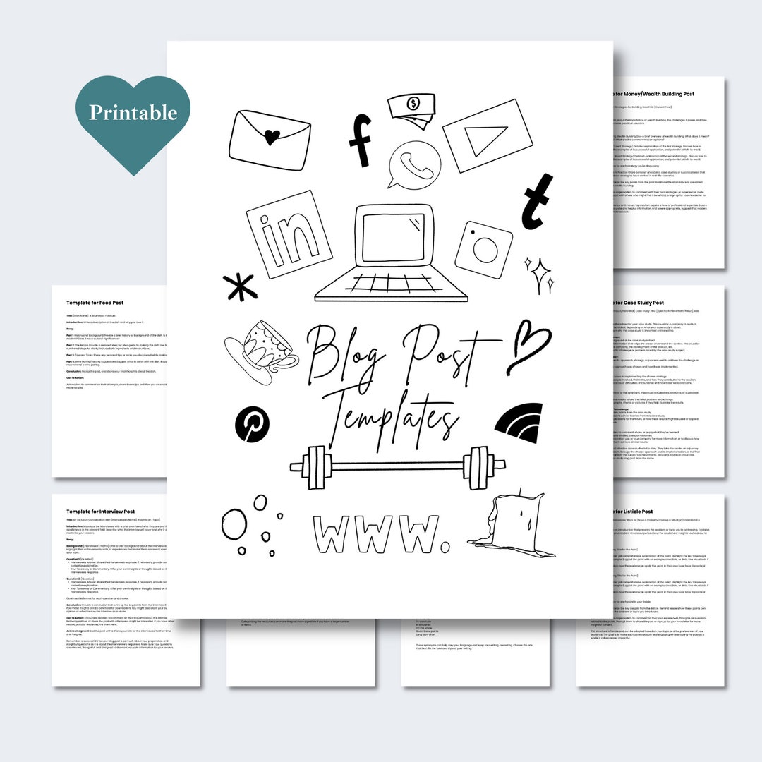 Blog Writing Guide 9 Post Templates & Tips Ideal for New Bloggers High ...