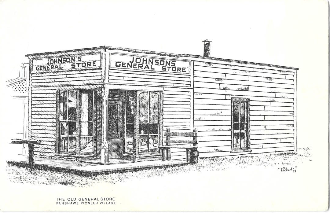The Old General Store, Fanshawe Pioneer Village, Sketch by George ...