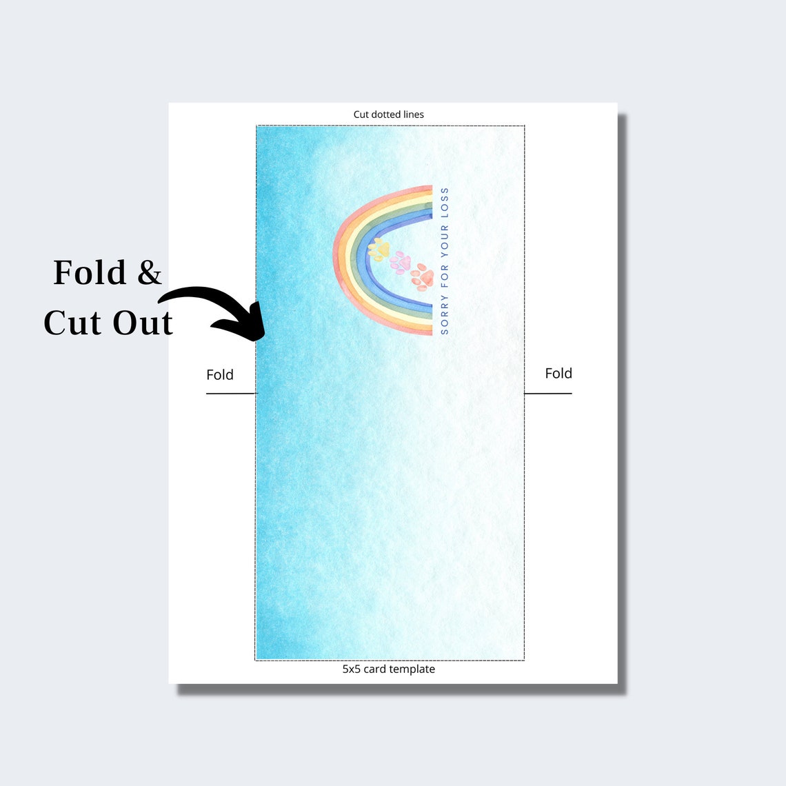 Printable Pet Loss Card With Envelope Template. Sorry for Your Loss ...