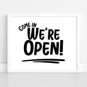 Shop Sign Printable, Open Sign, 8 X 10 Inch. JPG, PNG and PDF. Instant ...