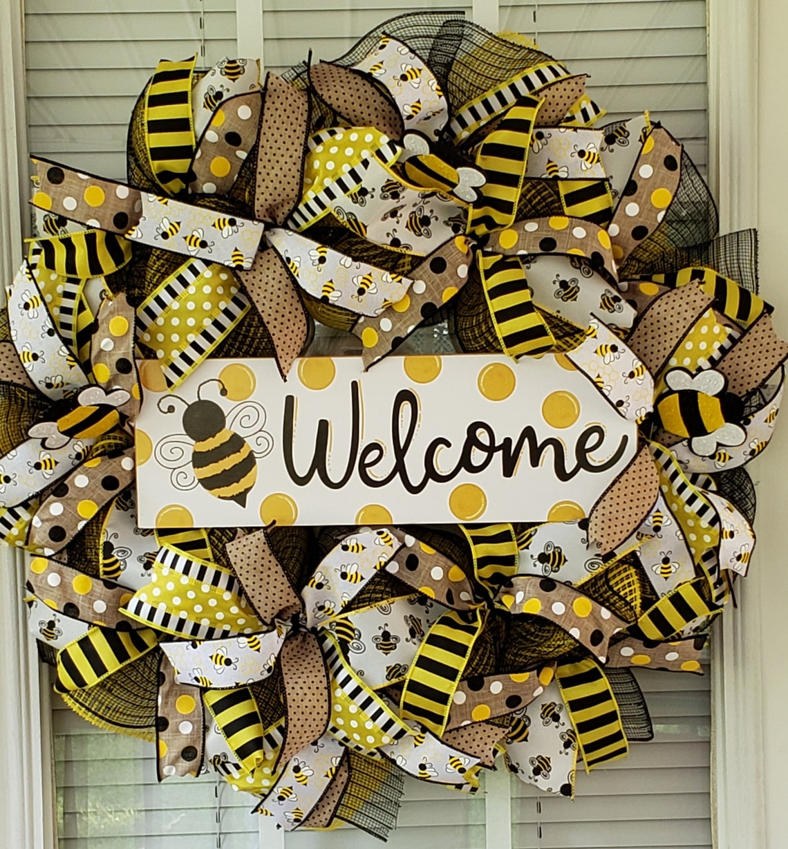 Welcome Bee Wreath Bumblebee Wreath Bee Wreath | Etsy