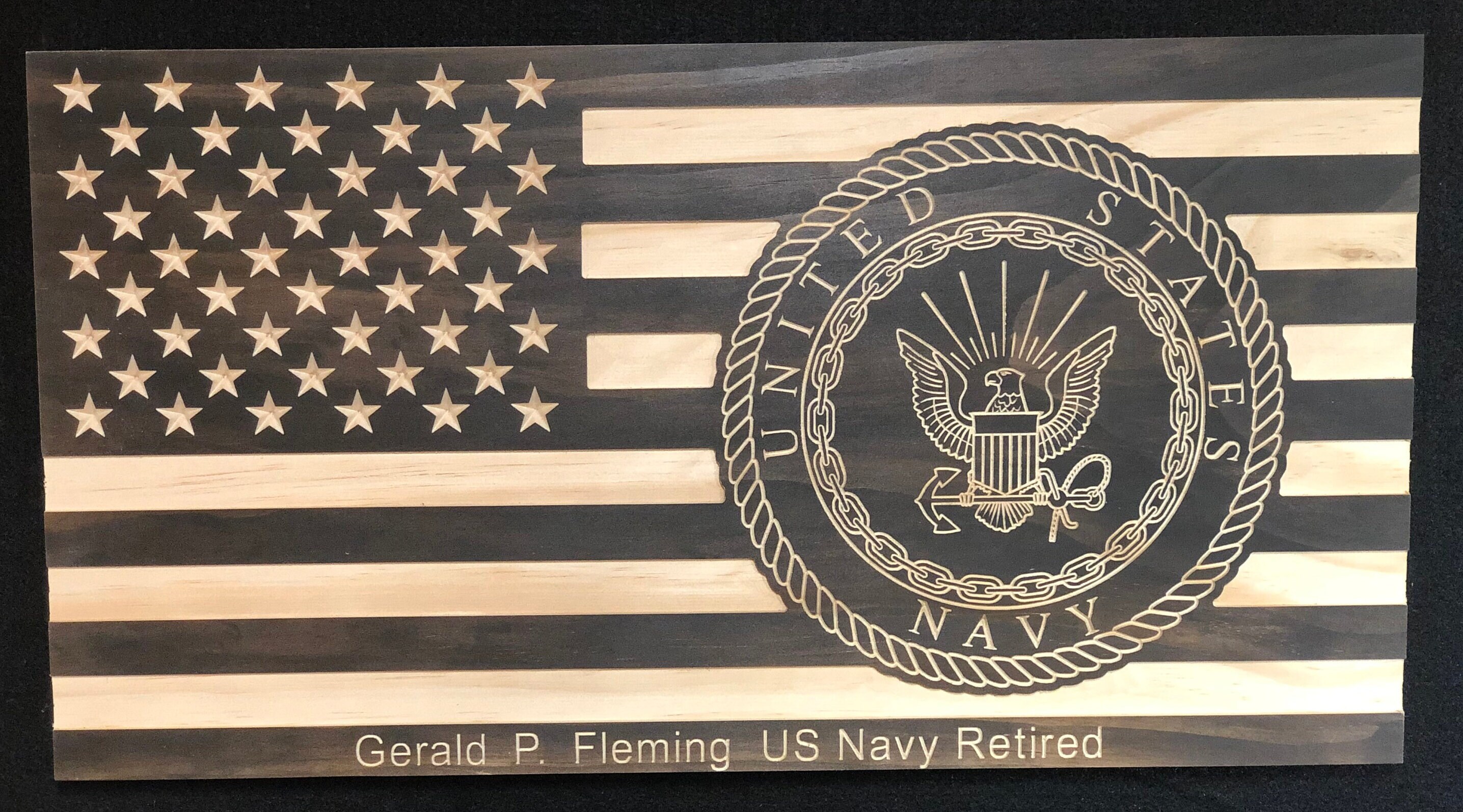 Wooden Military Flag, Personalized Flag, Rustic Flag, Army Flag, Navy ...