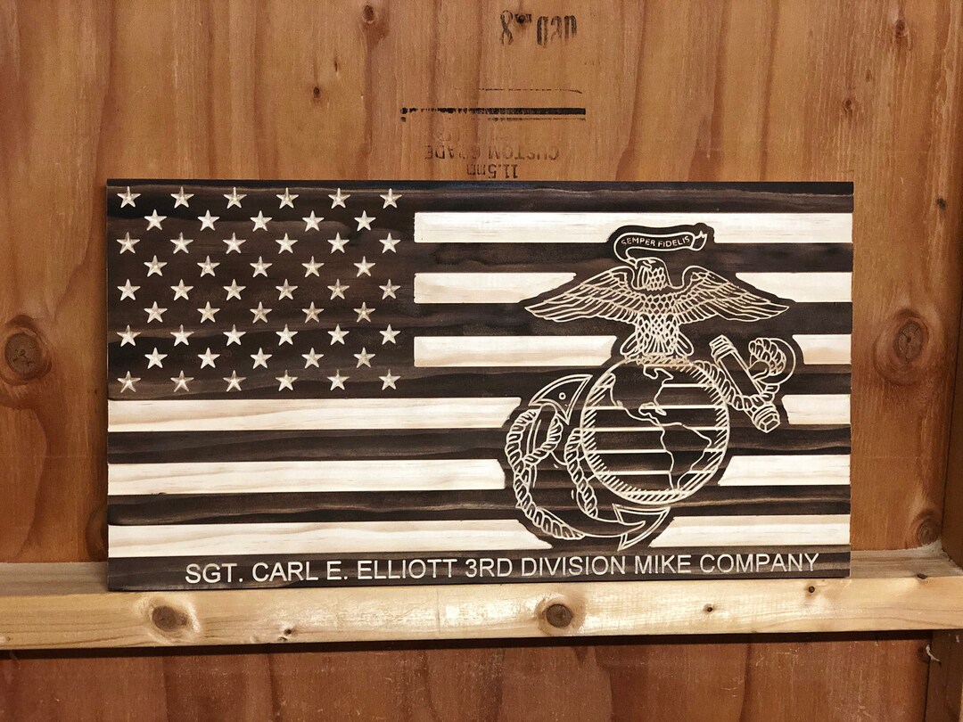 Wooden Military Flag, Personalized Flag, Rustic Flag, Army Flag, Navy ...