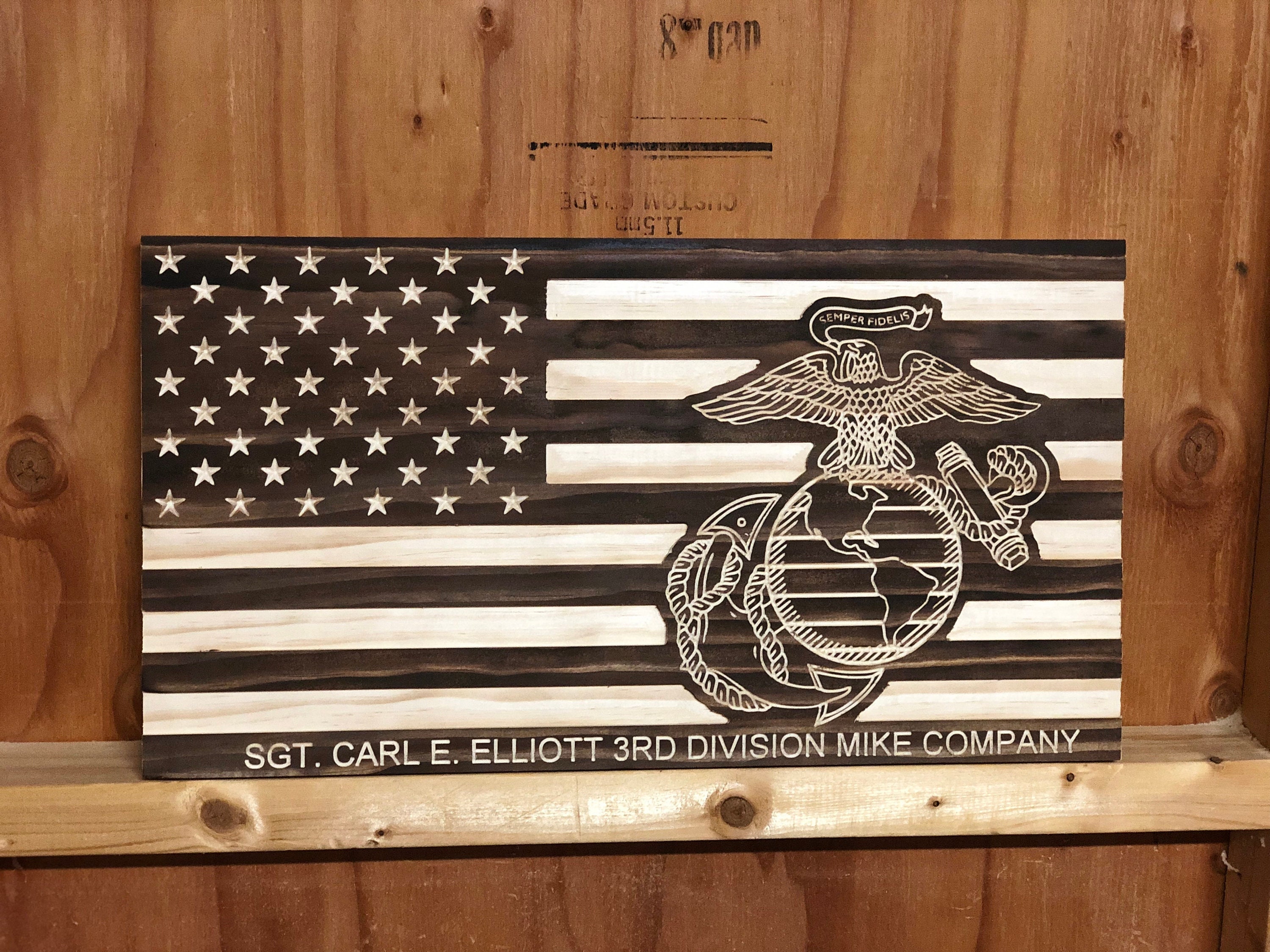 Wooden Military Flag, Personalized Flag, Rustic Flag, Army Flag, Navy ...