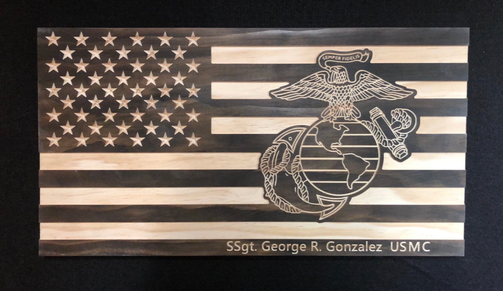 Personalized USMC Flag, Rustic Flag, Marine Flag, Military Flag ...