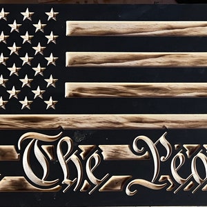 We the People Flag, Rustic Flag, Preamble, American Flag, Wood Flag ...