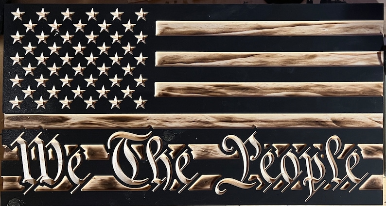 We the People Flag, Rustic Flag, Preamble, American Flag, Wood Flag ...