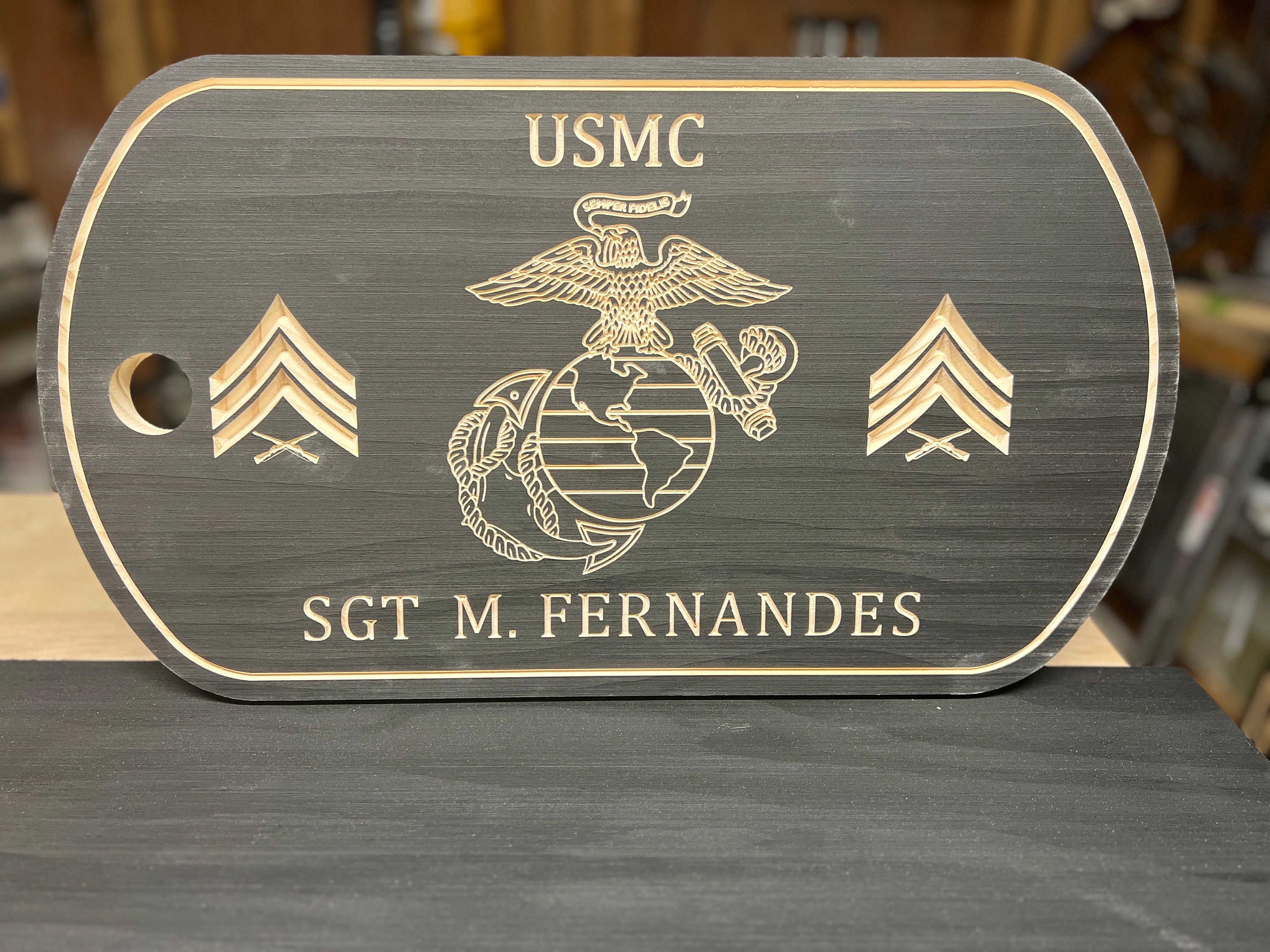 Personalized USMC Dog Tag, Marine Dog Tag, Military Dog Tag, Military ...