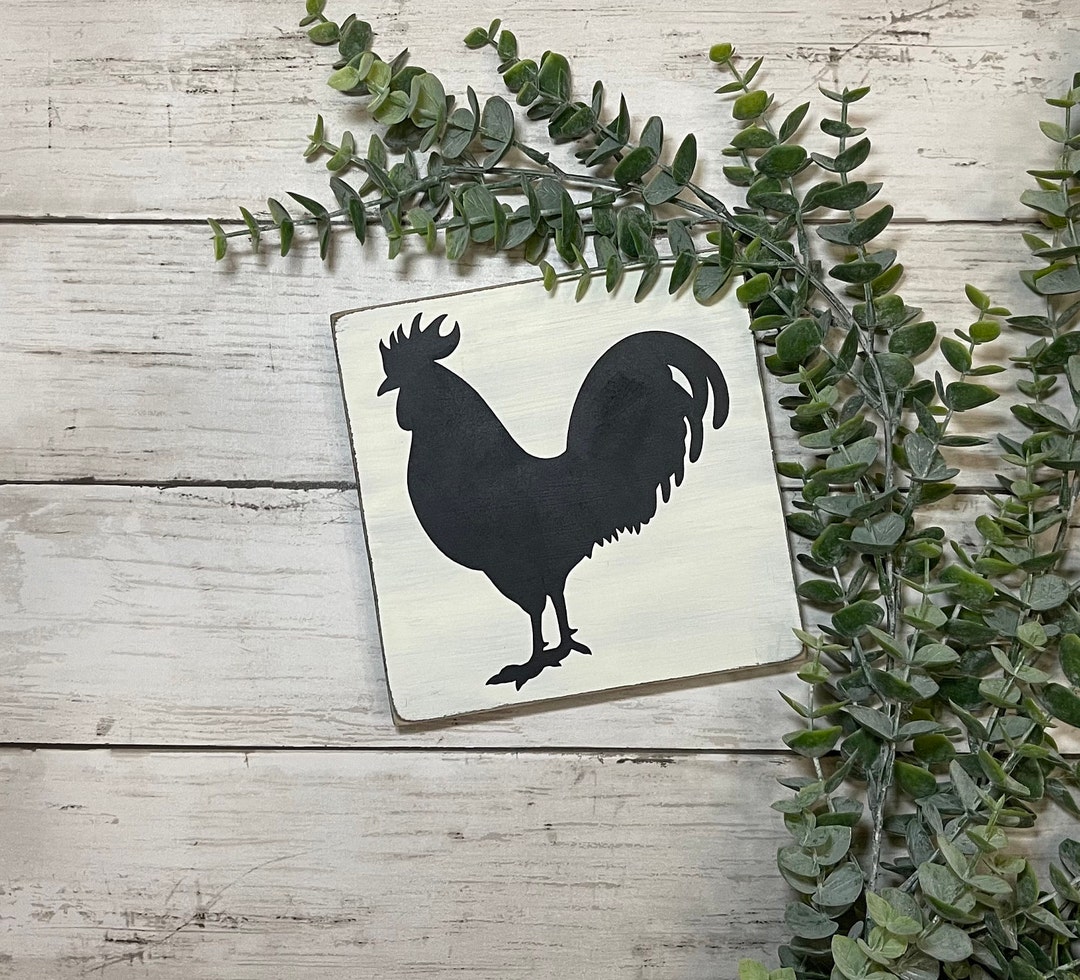 Rooster Sign - Kitchen Sign - Mini Sign - Wooden Signs - Chicken - Farm ...