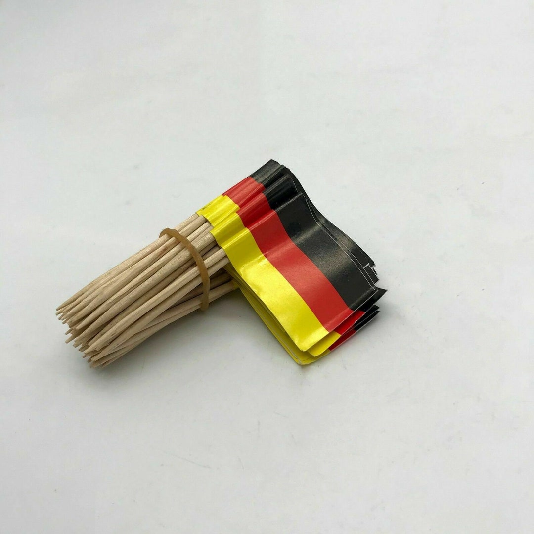 50 Pieces Germany Toothpicks MINI Flags Paper Sticks Party Cocktail ...