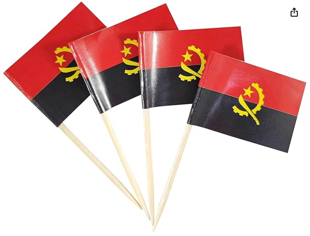 50 Pieces Angola Toothpicks MINI Flags Paper Sticks Party - Etsy