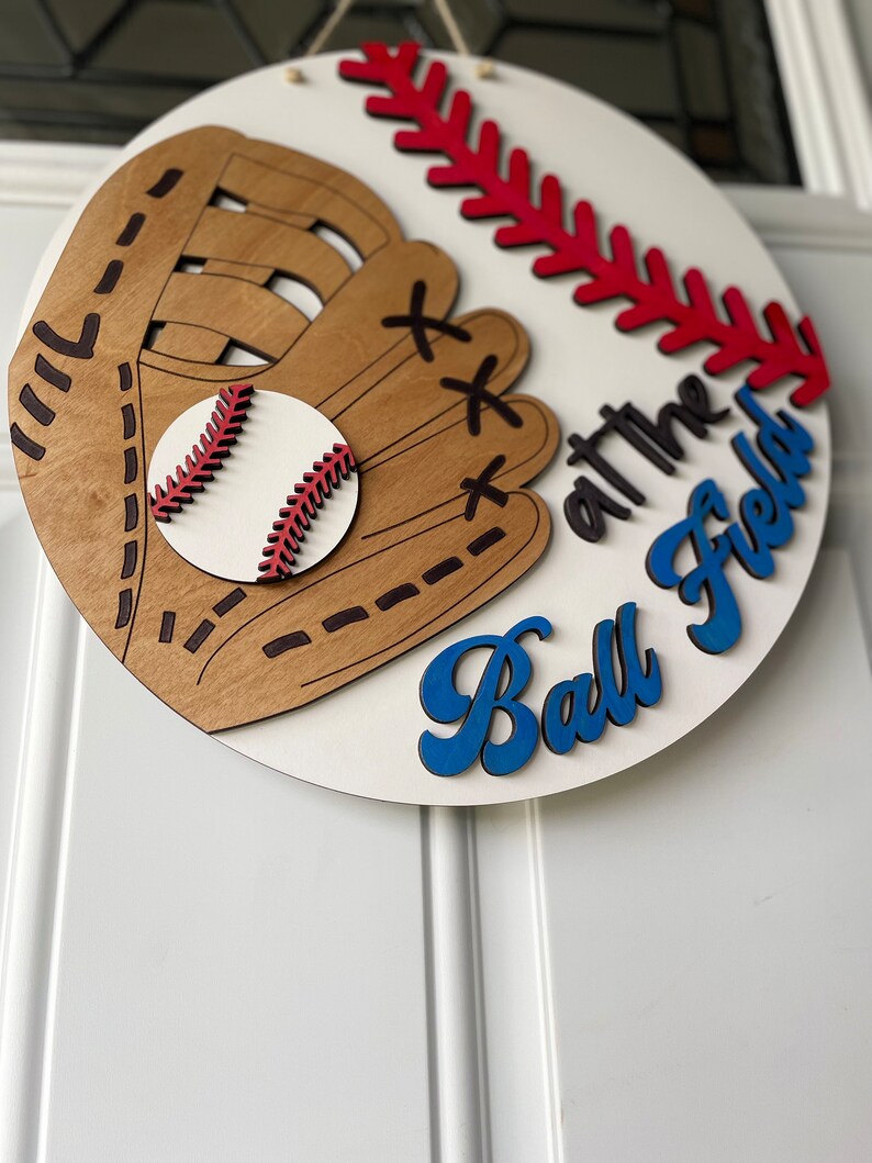 At the Ball Field Sign - Etsy