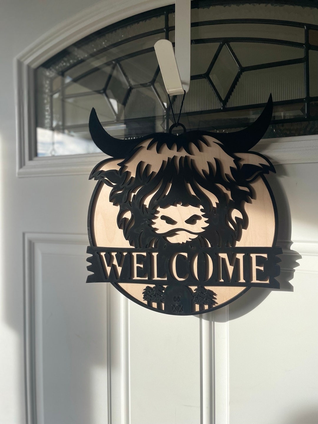 Welcome Cow Sign - Etsy