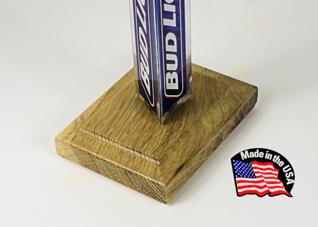 Single Beer Tap Handle Display Stand Base Holder White Oak Wood ...
