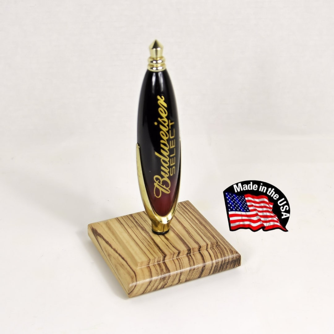 Single Beer Tap Handle Display Stand Base Holder Exhibit Zebrawood ...