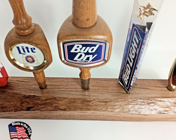 Oak Whiskey Barrel Stave 5 Beer Tap Handle Display Stand handles Not ...