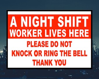 Night Shift Door Decal - Etsy