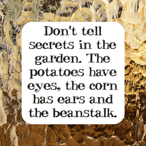 Don't Tell Secrets in the Garden Signs - Etsy