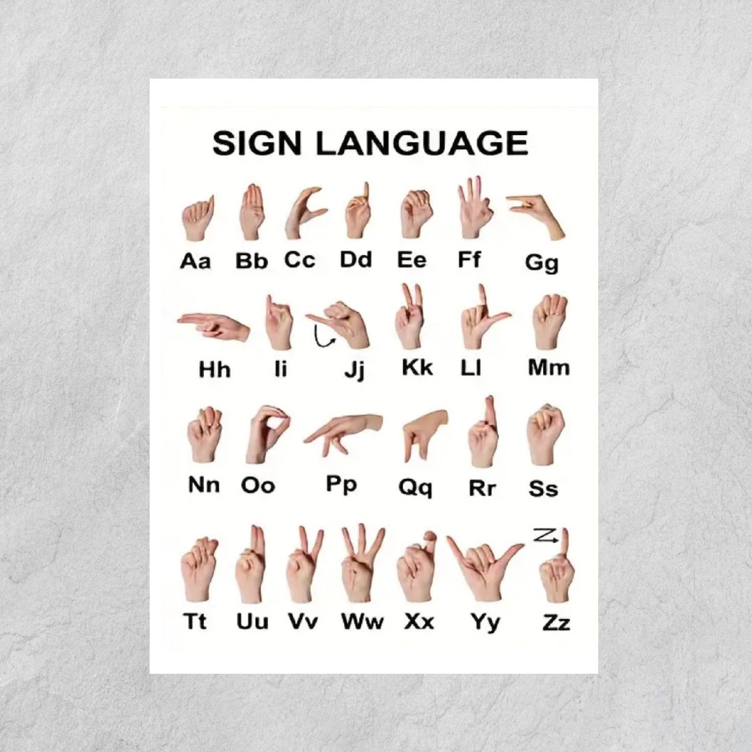 Sign Language ASL Magnet or Print Perfect Gift for Students, Homeschool ...