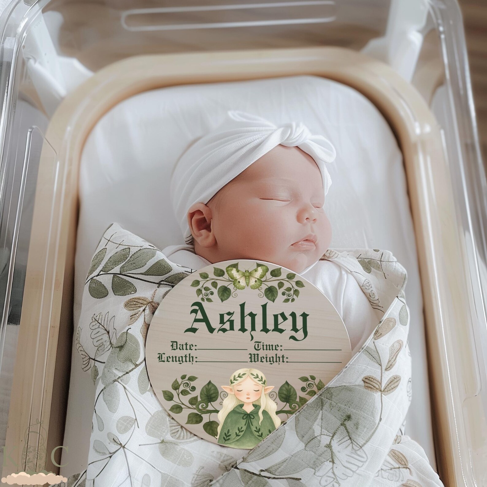 Elven Swaddle Nursery Set | Fantasy Forestcore Newborn Hospital Prop ...