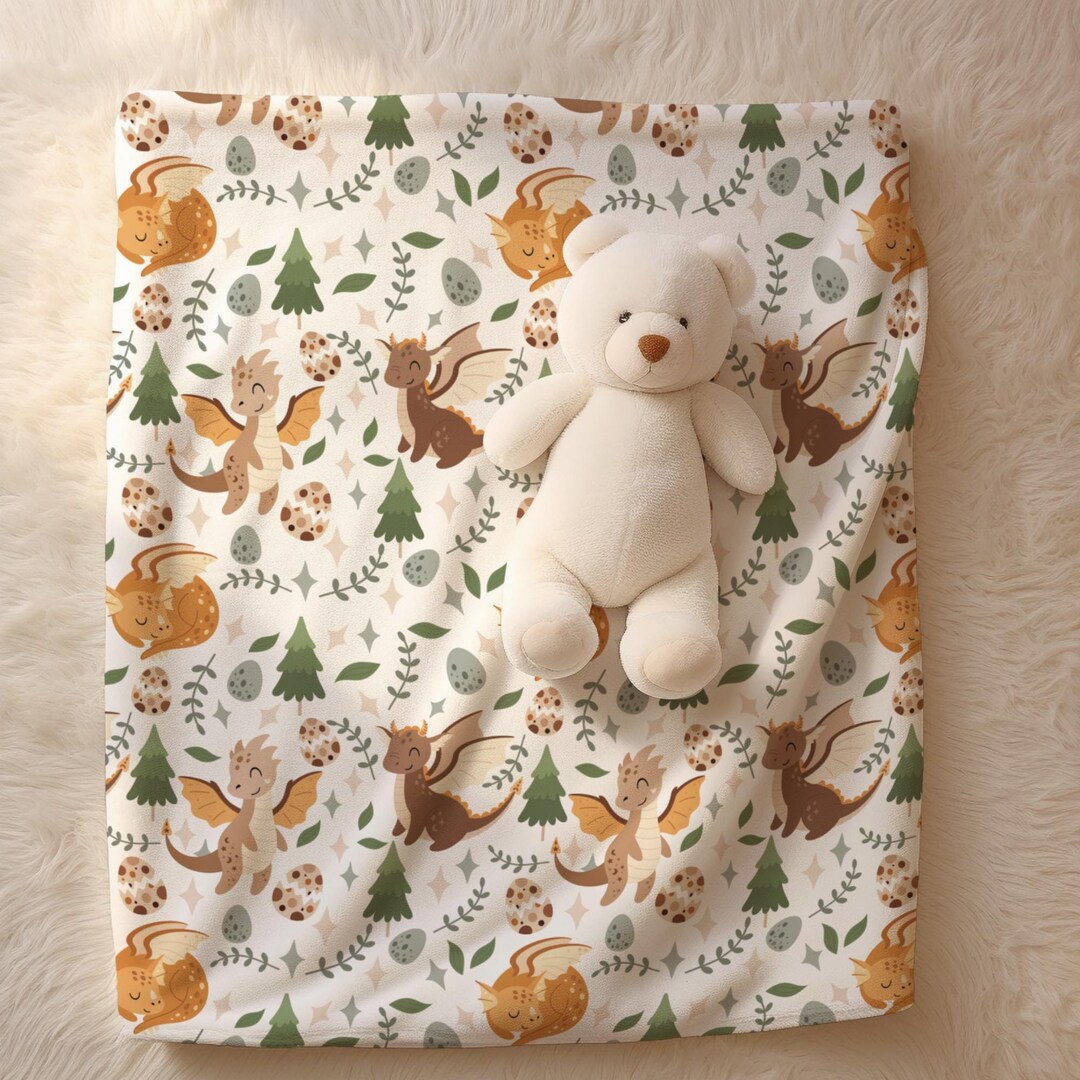 Boho Dragon Swaddle for Baby Boy Gift Basket, Magical Fantasy Nursery ...
