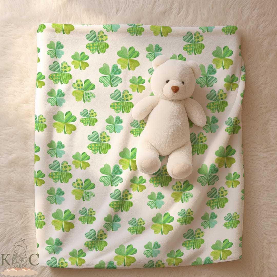 March Baby Blanket, Clover Newborn Boy Coming Home Outfit, Luck of the ...