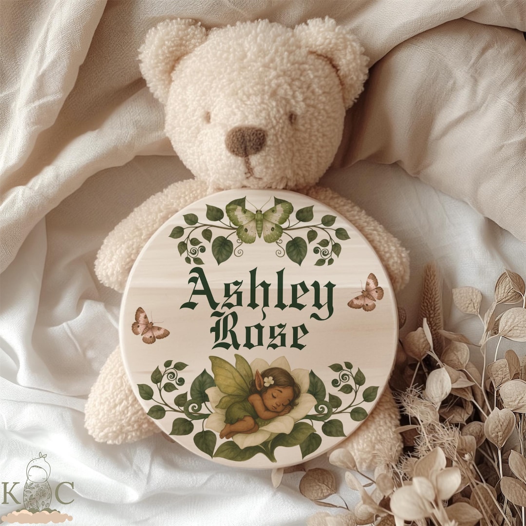 Elven Baby Name Sign for Hospital, African American Fantasy Fairy ...