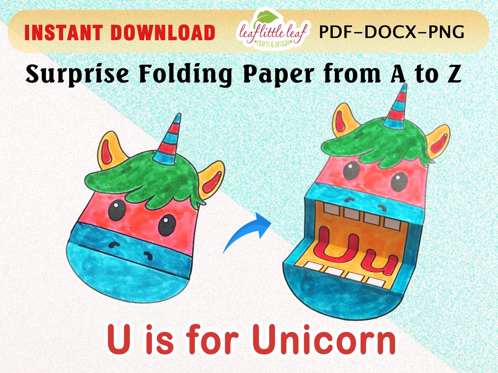 Surprise Folding Paper With Learning Alphabet | Surprise Folding 26 ...