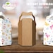 Flower Box With Handle Template, Flower Box Package, Box With Handle ...