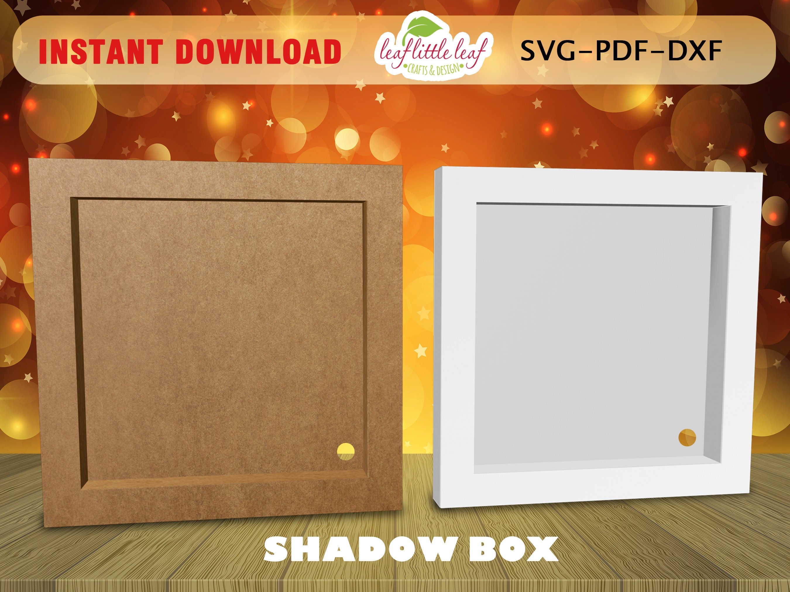 Shadow Box 6 Square 1 Deep Frame SVG Template, Shadow Box Frame 6 ...