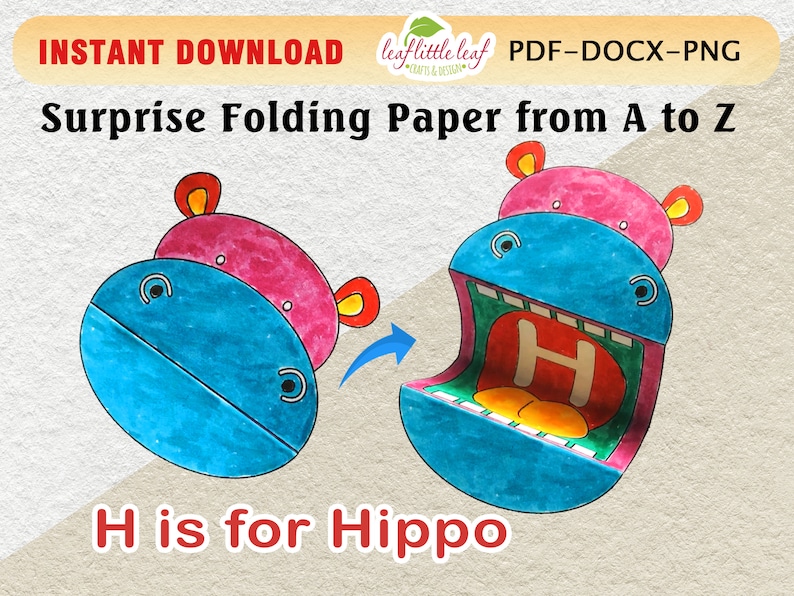Surprise Folding Paper With Learning Alphabet | Surprise Folding 26 ...