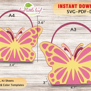 Butterfly Treat Box Template, Butterfly Treat Box, Butterfly Gift Box ...
