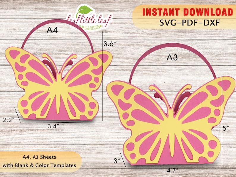 Butterfly Treat Box Template, Butterfly Treat Box, Butterfly Gift Box ...