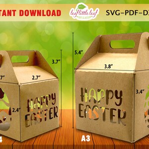 Easter Gable Box Template, Easter Box Gift, Easter Box Cut Files, SVG ...