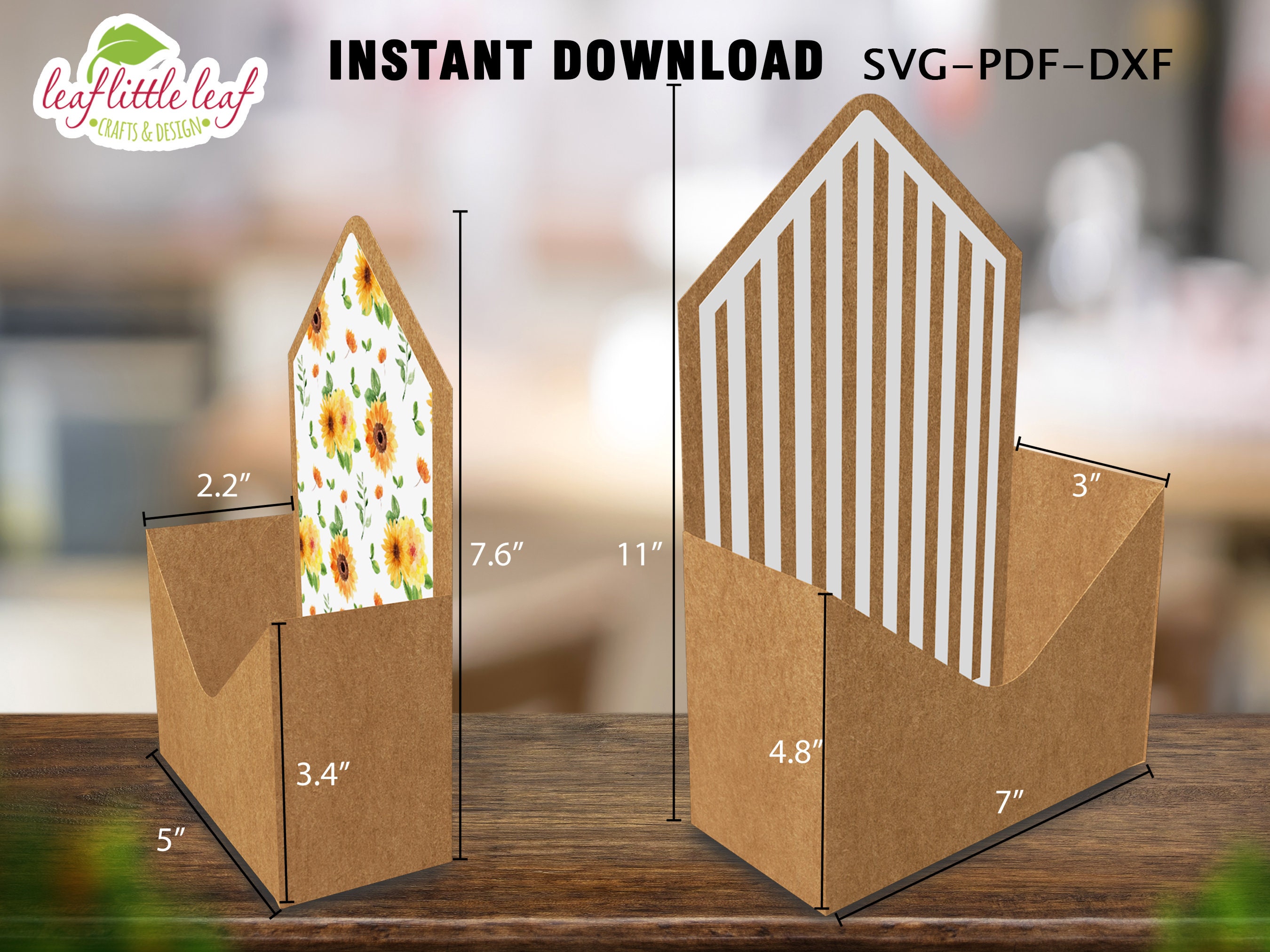 Envelope Gift Box Template Envelope Flower Package Envelope - Etsy