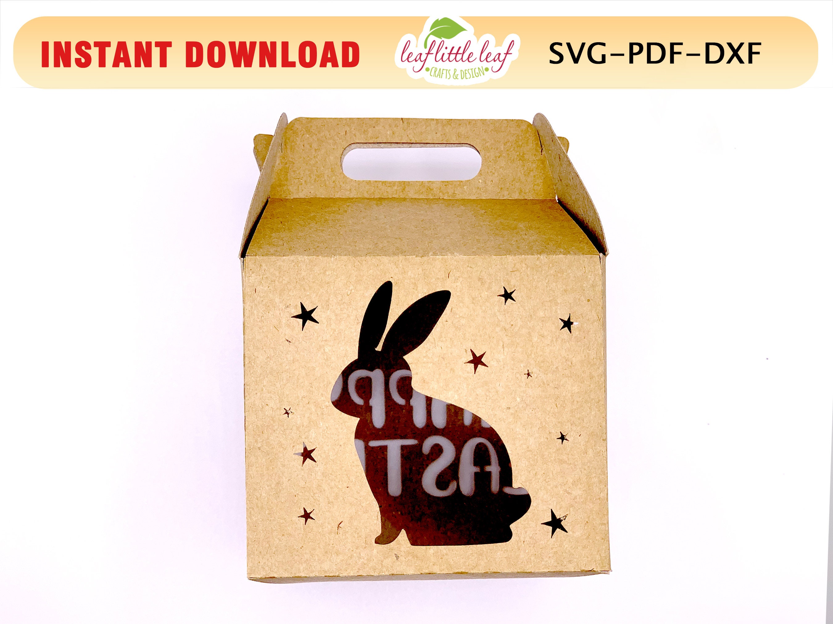 Easter Gable Box Template, Easter Box Gift, Easter Box Cut Files, SVG ...
