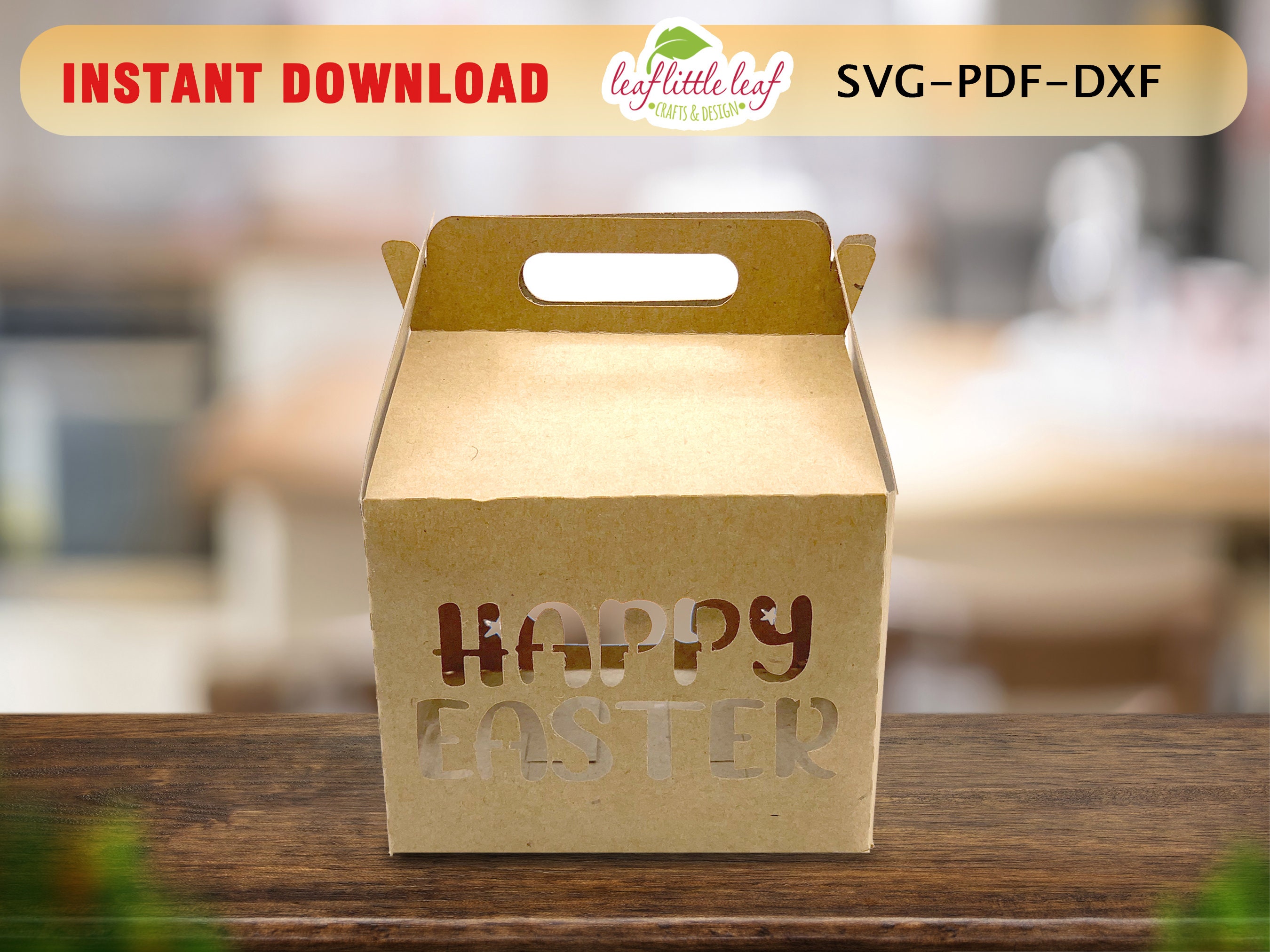 Easter Gable Box Template, Easter Box Gift, Easter Box Cut Files, SVG ...