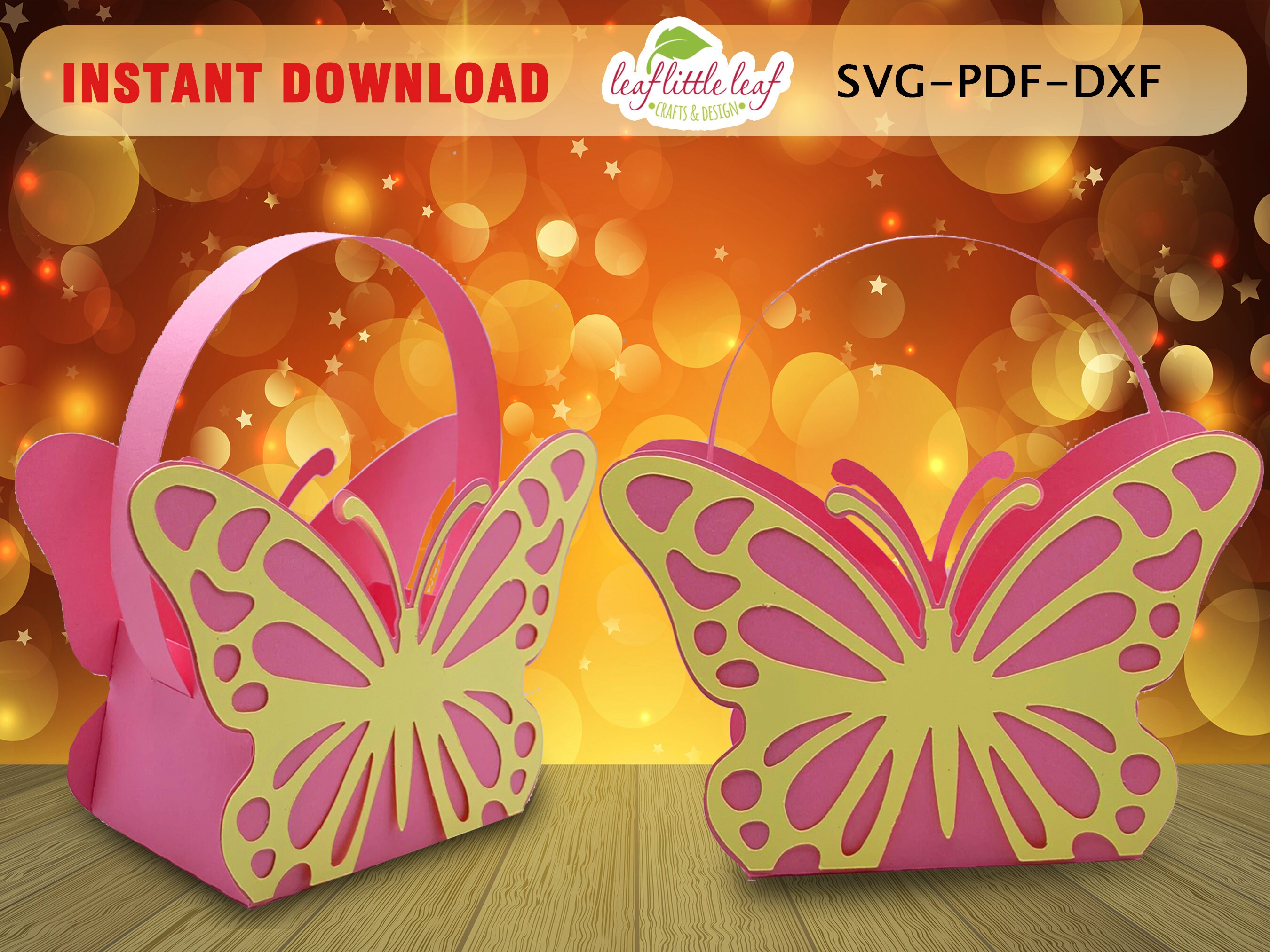 Butterfly Treat Box Template, Butterfly Treat Box, Butterfly Gift Box ...