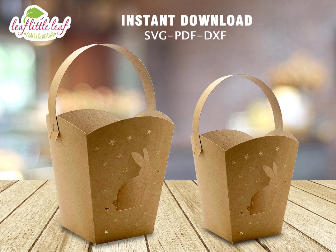 Easter Bunny Basket Template, Easter Basket Gift, Easter Basket Cut ...