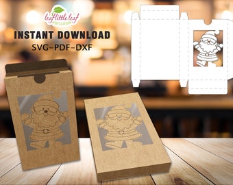 Santa Claus Christmas Pyramid Triangle Goody Treats Box - Etsy