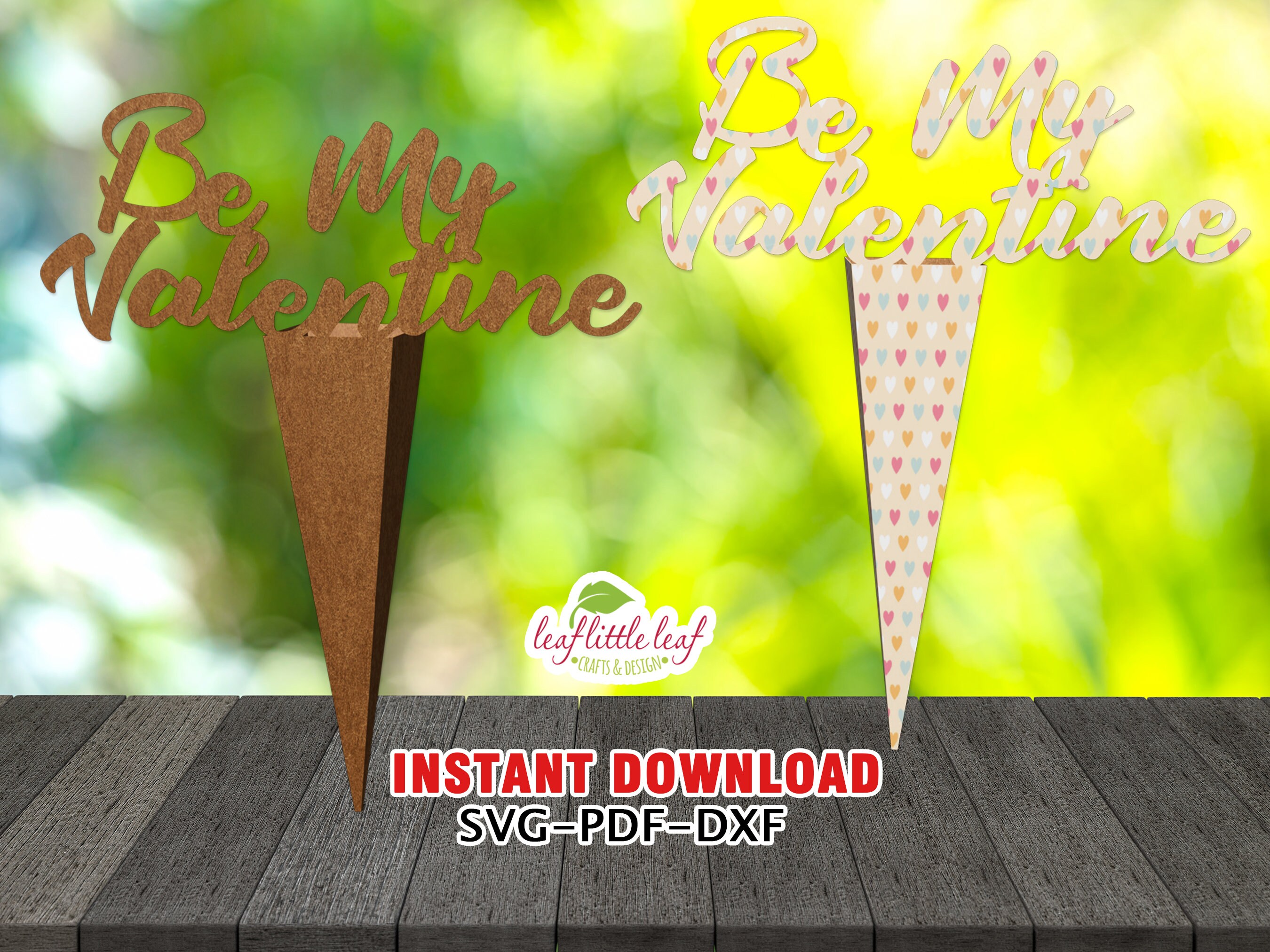 Flower Package Box Be My Valentine Template Flower Package - Etsy