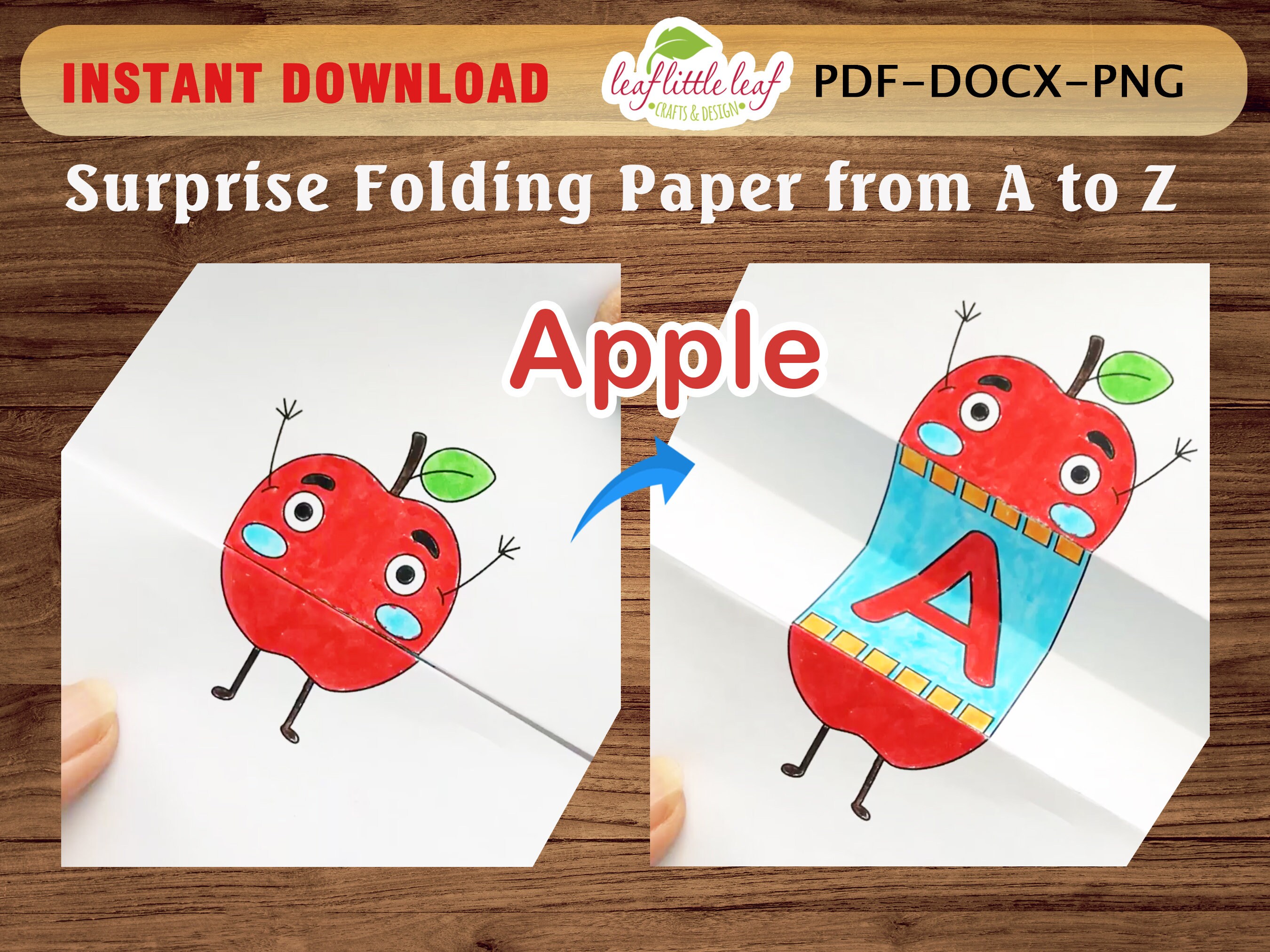 Surprise Folding Paper With Learning Alphabet | Surprise Folding 26 ...