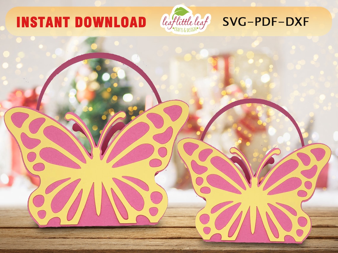 Butterfly Treat Box Template, Butterfly Treat Box, Butterfly Gift Box ...