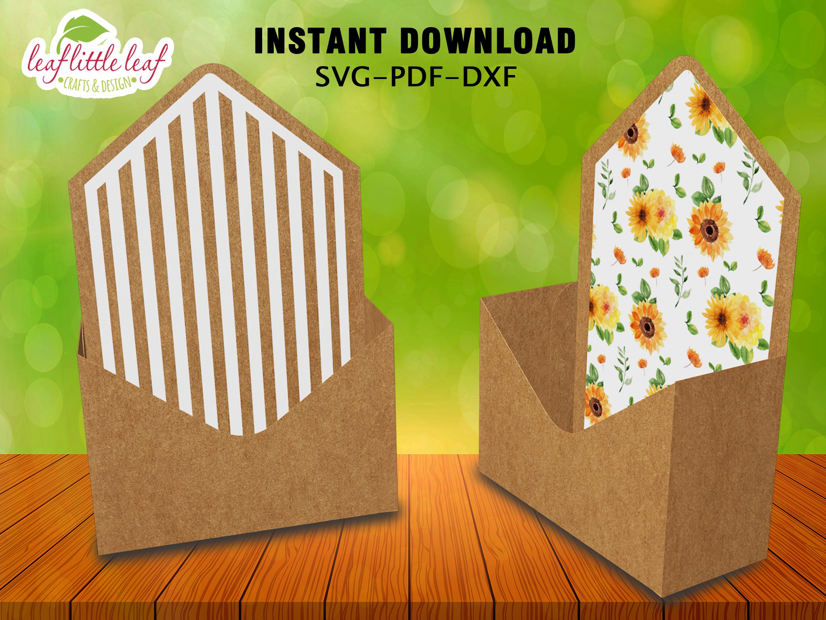 Envelope Gift Box Template, Envelope Flower Package, Envelope Flower ...